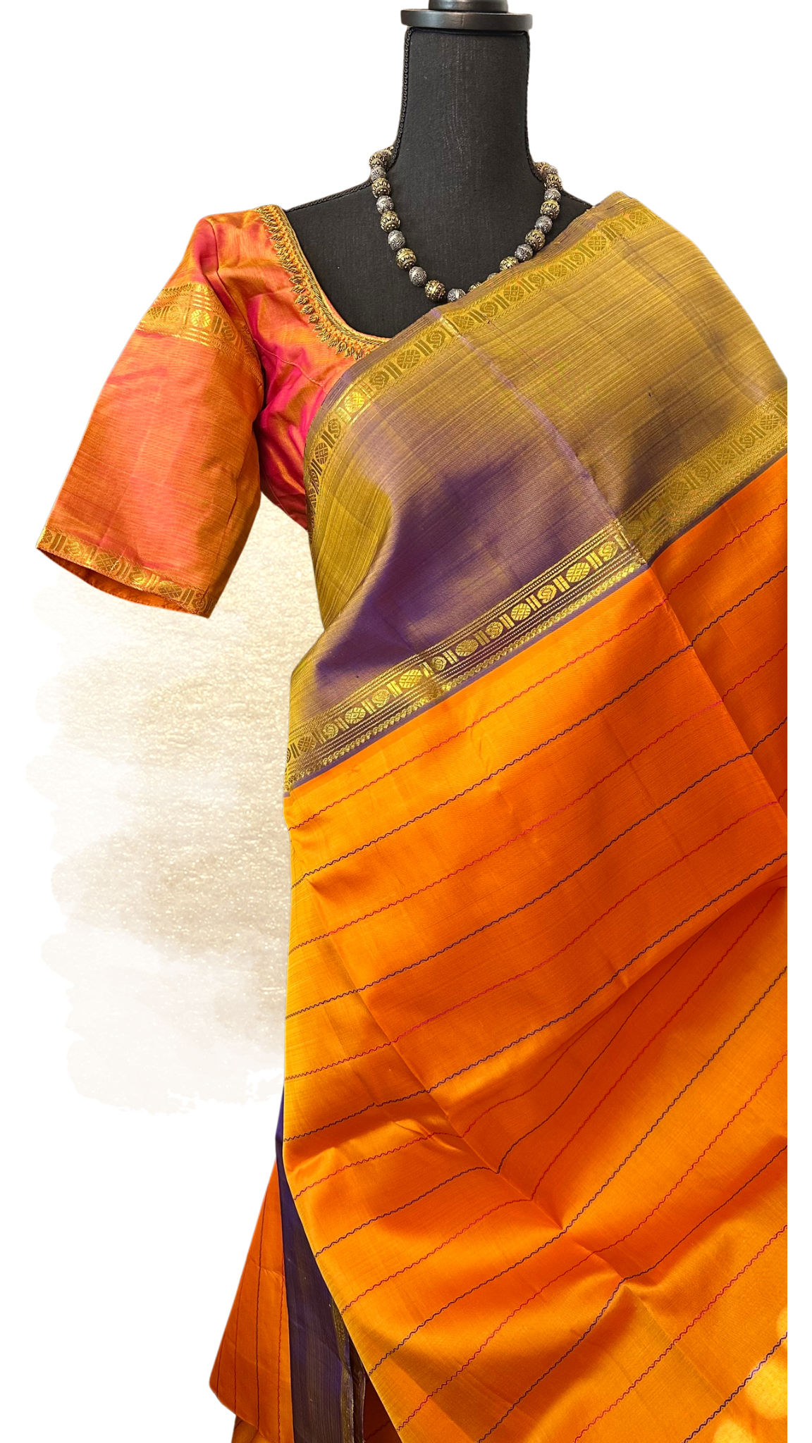 yellow border saree